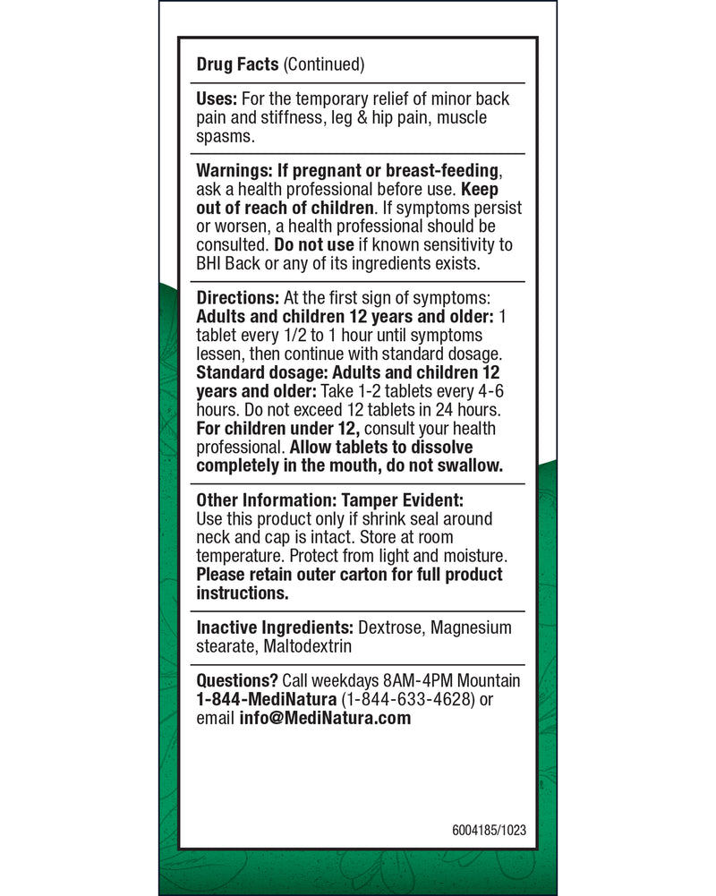 BHI Back - 100 Tablets