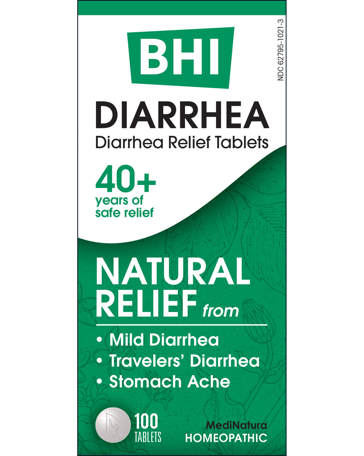 BHI Diarrhea - 100 Tablets