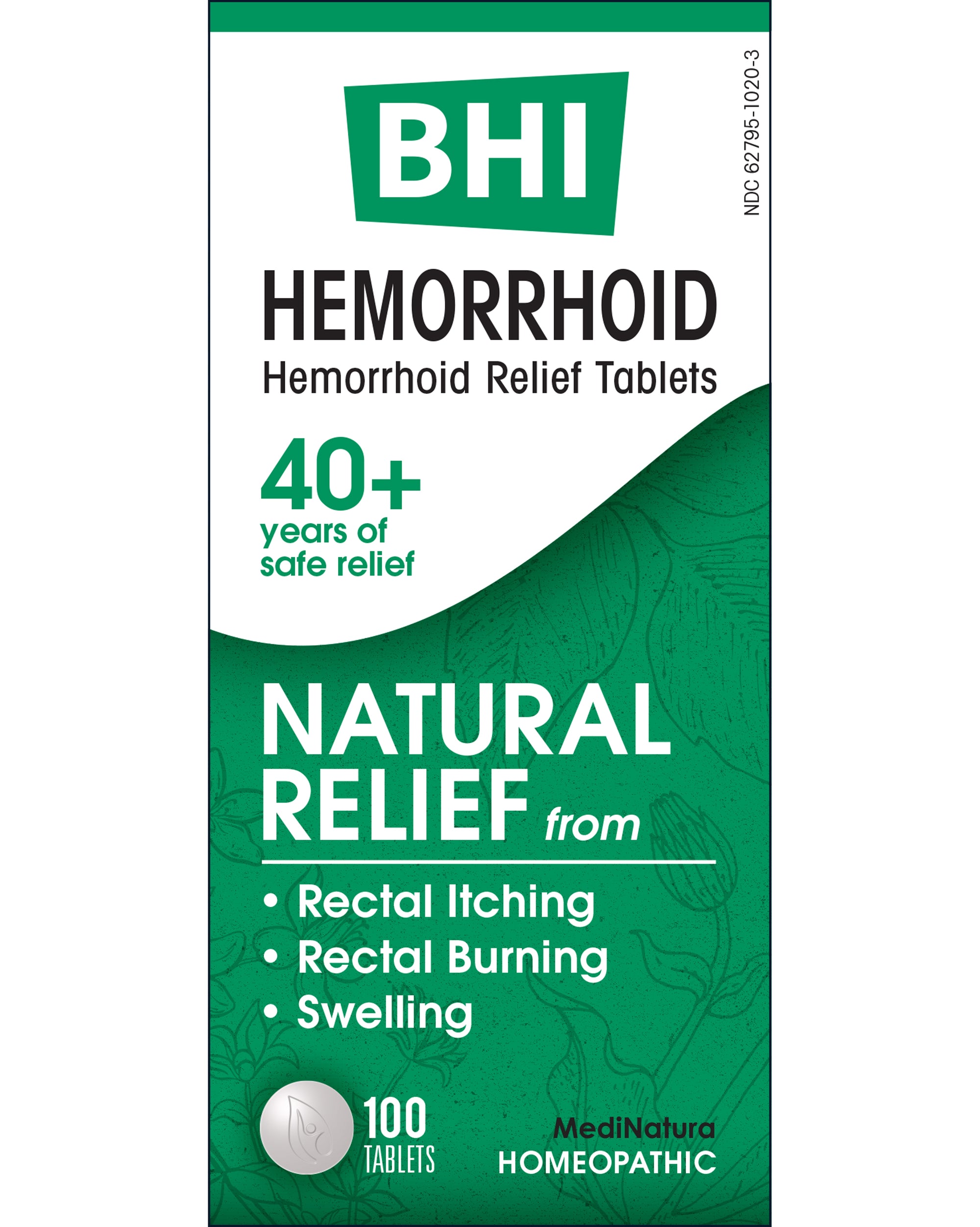 BHI Hemorrhoid Relief - 100 Tablets