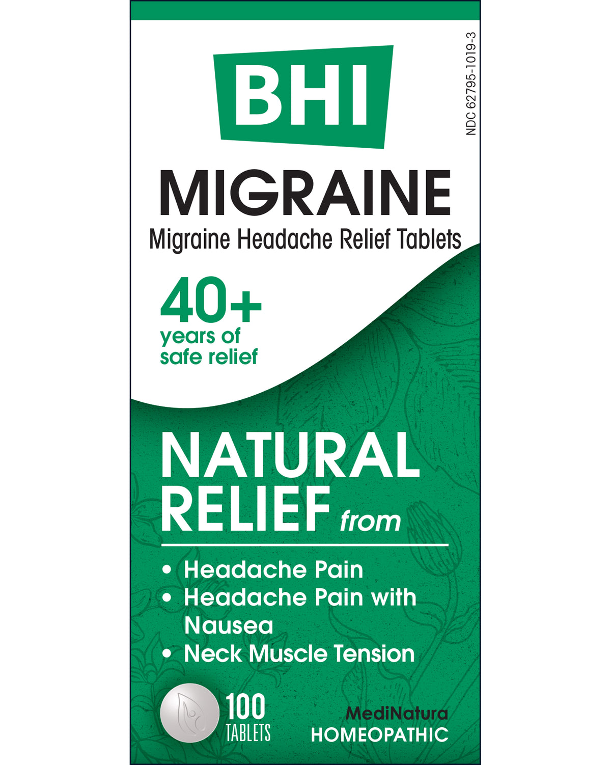 BHI Migraine Relief - 100 Tablets