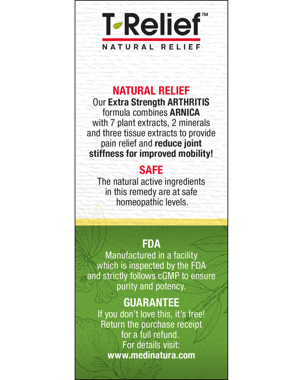 T-Relief Arthritis Extra Strength - 100 Tablets