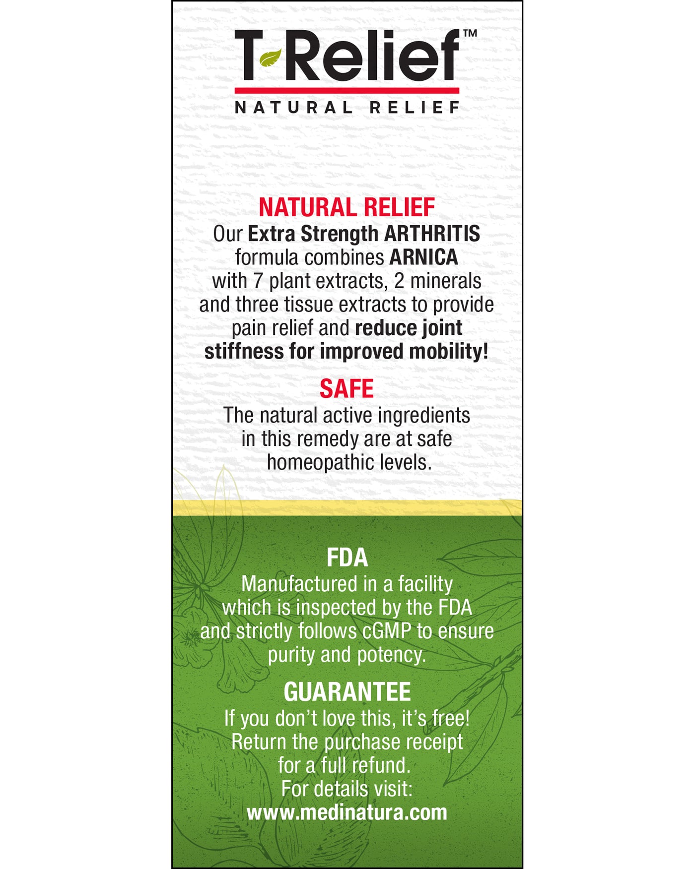 T-Relief Arthritis Extra Strength - 100 Tablets