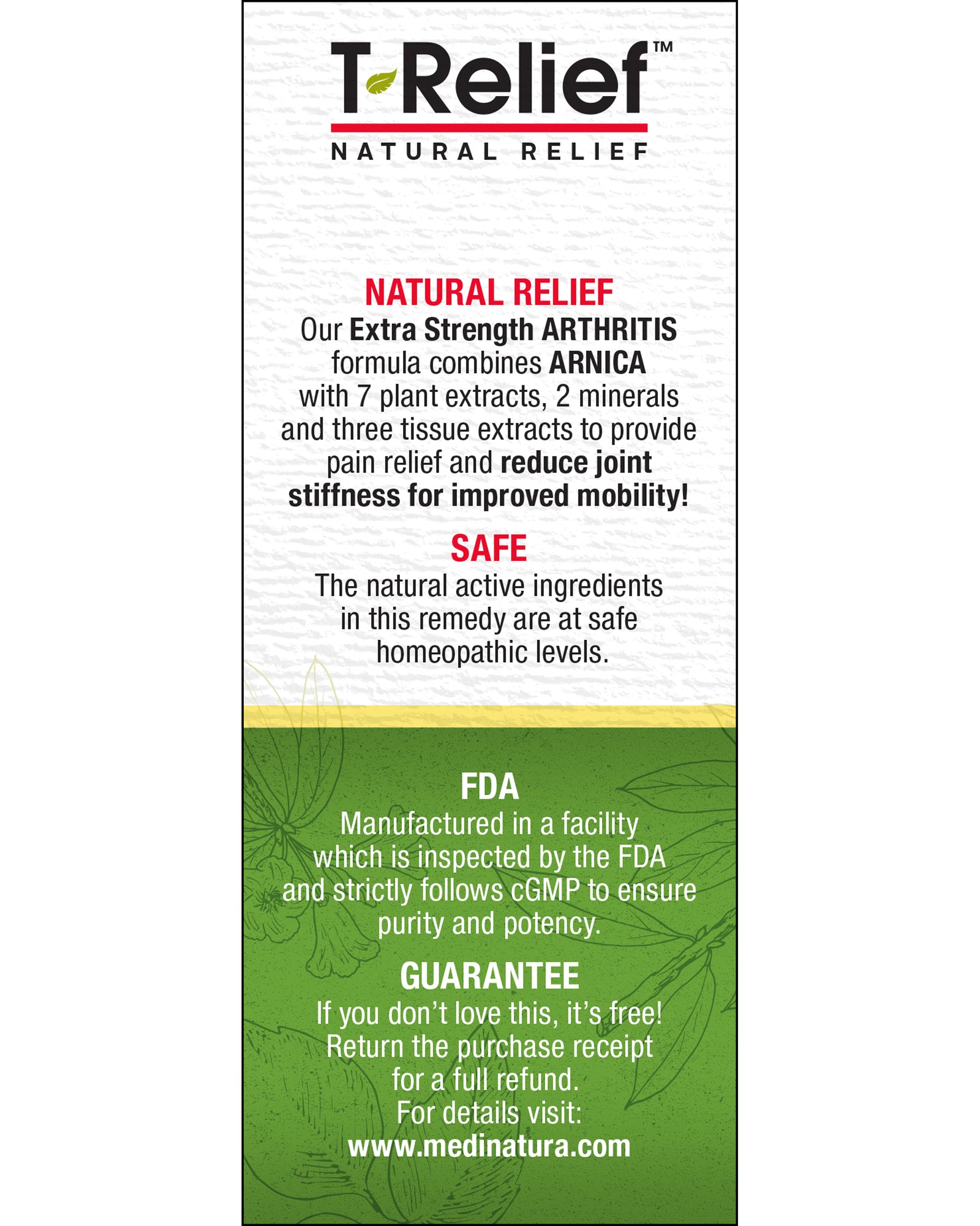 T-Relief Arthritis Extra Strength - 100 Tablets