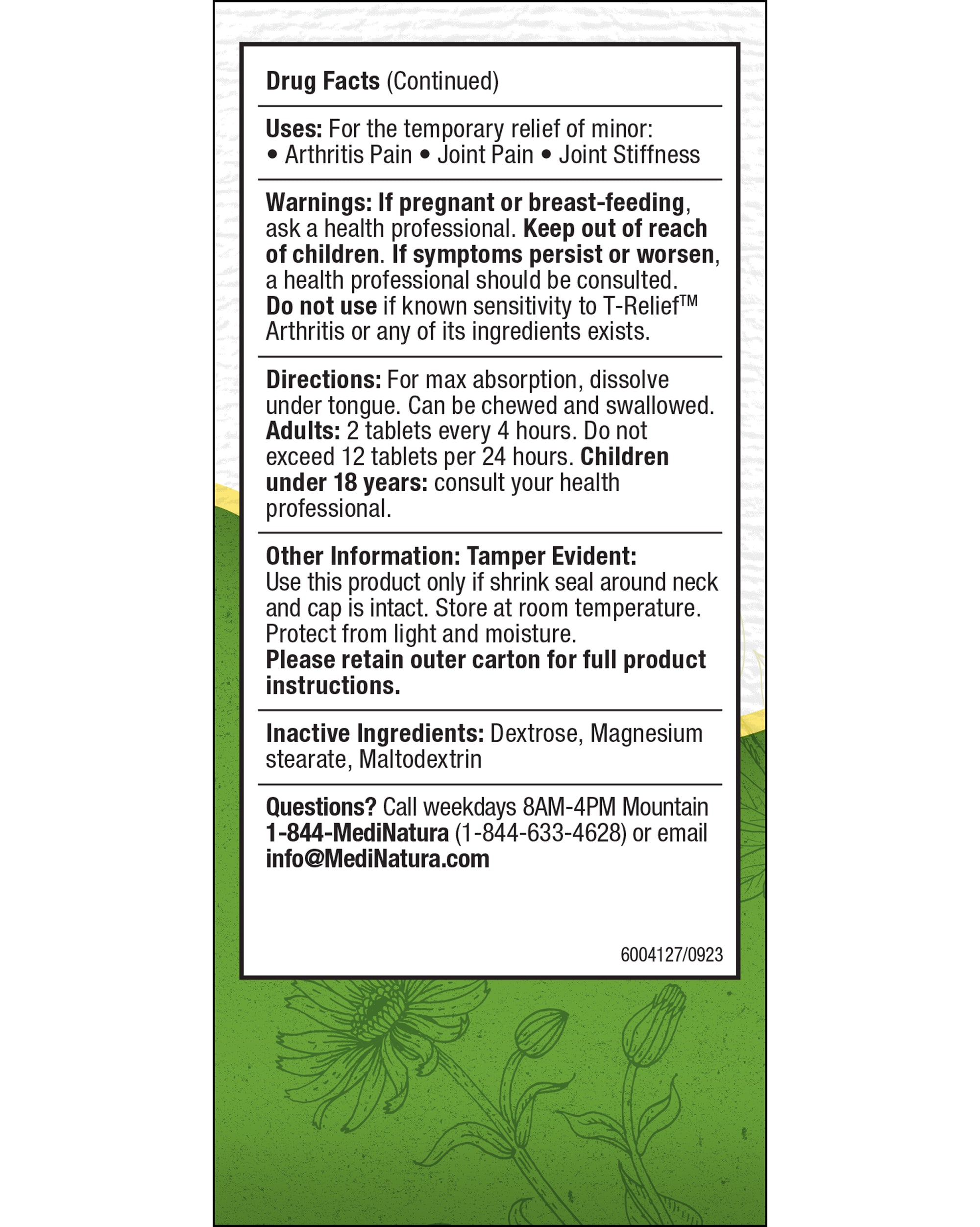 T-Relief Arthritis Extra Strength - 100 Tablets