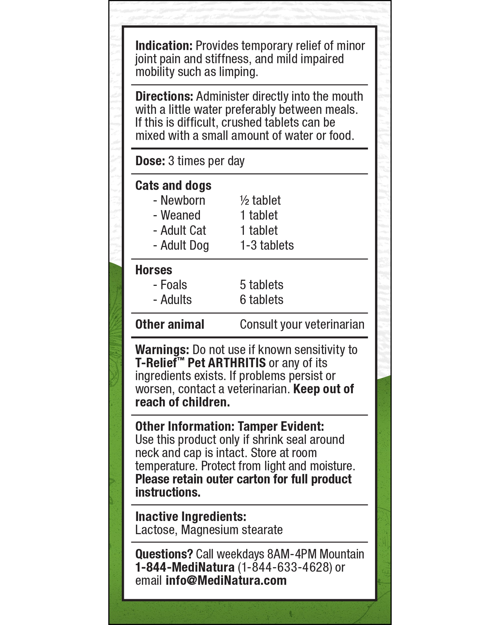 T-Relief Pet Arthritis Pain - 90 Tablets